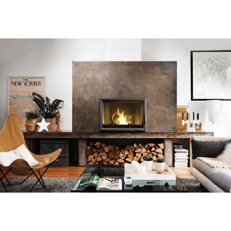 Chimenea hogar 800 GV Invicta con registro Invicta - Climmatic