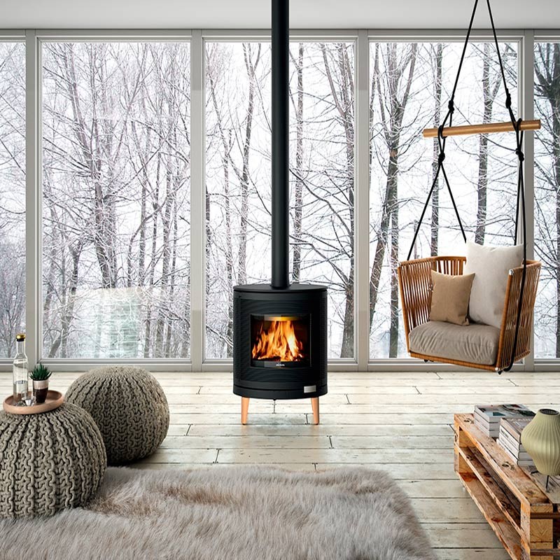 Estufa de leña en hierro fundido Kaori Zen Invicta - Climmatic